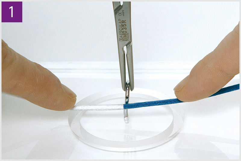 Ligation around haemostatic clamp (Alternate technique)